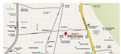 Sumit Woods Sumit Proxima Map - Dattapada, Borivali East Location Map