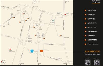 Sun Builders Sun Parkwest Map - Shela, Ahmedabad West Location Map