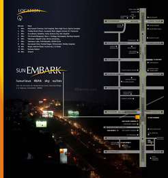 Sun Builders Sun Embark Map - SG Highway, Ahmedabad West Location Map