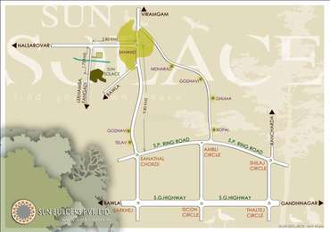 Sun Builders Sun Solace Map - Sanand, Ahmedabad West Location Map