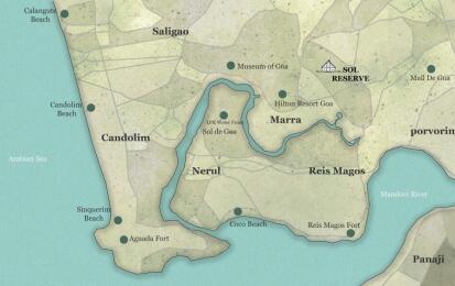 Sol Reserve by Aadhvay by Sheraton Map - Bardez, Goa Location Map
