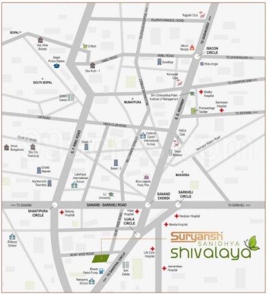 Sun Buildcon Suryansh Sanidhya Shivalaya Map - Sarkhej, Sarkhej Okaf ...
