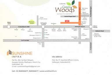Sunshine Infra Hyderabad Sunshine Green Woods Map - Hafeezpet ...