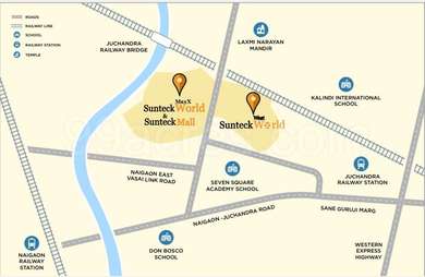 Sunteck Realty Sunteck Maxxworld Map - Naigaon East, Mumbai Location Map
