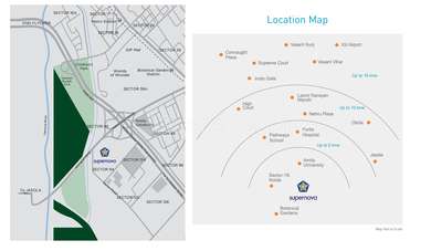 Supertech Limited Supertech Supernova Map Sector 94 Noida Location Map