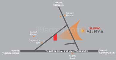 Supra Ventures Supra Surya Map - Thagarapuvalasa, Visakhapatnam ...