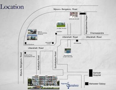 Supreme Builders And Developers Supreme Symphony Map - Kengeri, Bangalore West Location Map