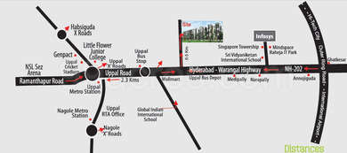 Suraksha Avenues Builders Suraksha Aakruthi Township Map - Uppal ...