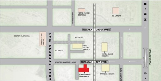 Surbhi Sakshi Developers Surbhi Sakshi Housing Map - Bijwasan, Delhi ...