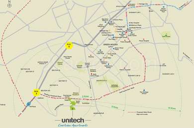 Unitech Group Unitech Crestview Apartments Map - Sector 70 Gurgaon ...