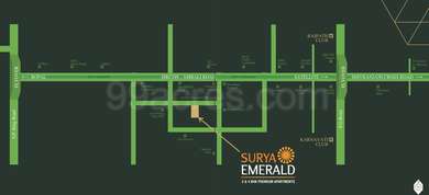 Surya Buildcon Surya Emerald Map - Ambli Road, Ahmedabad West Location Map