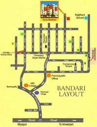 Surya Constructions Suryaa Meadows Map - Vasanth Nagar Colony, Nizampet ...