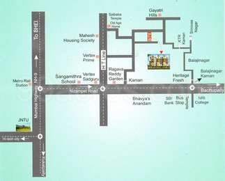 Surya Constructions Surya Saketh Castle Map - Nizampet, Hyderabad ...
