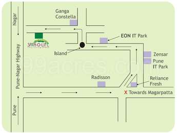 Surya Developers Pune Surya Span O Life Map - Kharadi, Pune Location Map