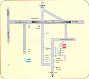 Surya Developers Surya Avenues Map - Madhapur, Hyderabad Location Map