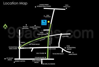 Surya Housing Surya Atlantis City Map - Dhanori, Pune Location Map