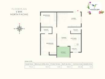 2 BHK / Bedroom Apartment / Flat for rent in Surya Humming Bird ...
