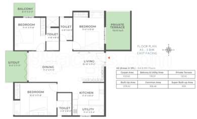 2 BHK / Bedroom Apartment / Flat for rent in Surya Humming Bird ...