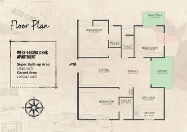 2 BHK / Bedroom Apartment / Flat for rent in Surya Humming Bird ...
