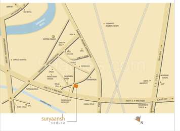 Suryaansh Developers Suryaansh Vedura Map - Chandkheda, Ahmedabad West ...
