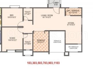 2 BHK Apartment / Flat for sale in Suyog Leher Kondhwa Pune - 959 Sq ...