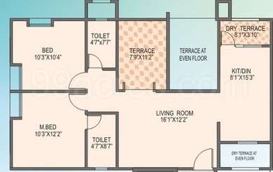 2 BHK Apartment / Flat for sale in Suyog Leher Kondhwa Pune - 959 Sq ...