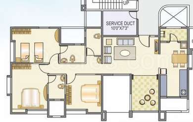 2 BHK Apartment / Flat for sale in Suyog Leher Kondhwa Pune - 959 Sq ...