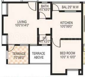 2 BHK Apartment / Flat for sale in Suyog Leher Kondhwa Pune - 959 Sq ...
