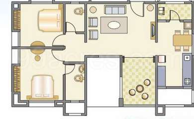 2 BHK Apartment / Flat for sale in Suyog Leher Kondhwa Pune - 959 Sq ...