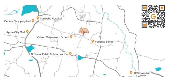 SVB Developers SVB Maple Woods Map - Varthur, Bangalore Location Map