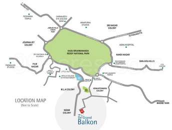 SVC Ventures SVC De Grand Balkon Map - MLA Colony, Hyderabad Location Map