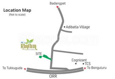 SVC Ventures SVC Rhythm Map - Adibatla, Hyderabad Location Map