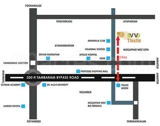 SVVD Green Housing SVVD Thistle Map - Ayappakkam, Chennai Location Map
