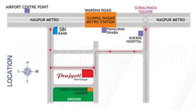 Swaraj Infra Swaraj Prajyoti Heritage Map - Somalwada, Nagpur Location Map
