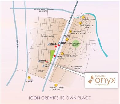 Swastik Group Builders Swastik Onyx Map - Tagore Nagar, Mumbai Location Map