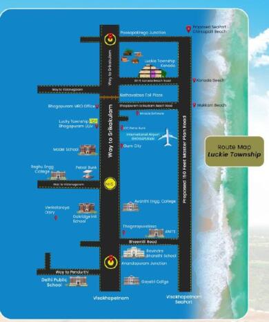 Swathi Promoters and Infrastructures Swathi Luckie Township Map ...