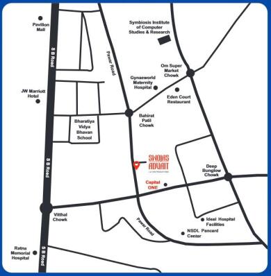 Swojas Group Swojas Advait Map - Model Colony, Pune Location Map