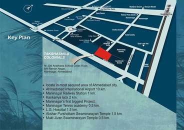 Takshashila Realties Takshashila Colonials Map - Maninagar, Ahmedabad ...