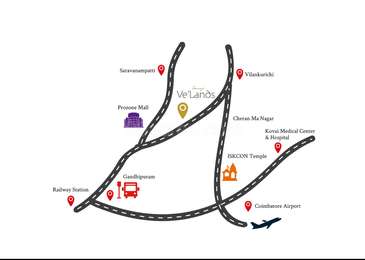 Tanny Shelters Tannys Ve Lands Map - Vilankurichi, Coimbatore Location Map