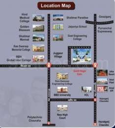 Tarai Homes India Tarai Homes Palm Valley Map - Kisan Path, Lucknow ...