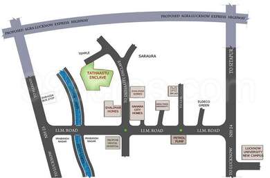 Tathaastu Infrabuild Tathaastu Enclave Map - IIM Road, Lucknow Location Map