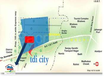 TDI INFRACORP (INDIA) LTD TDI My Floor 1 Map - Kundli, Sonipat Location Map