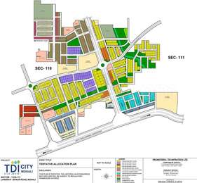 TDI INFRACORP (INDIA) LTD TDI City Map - Sector 117 Mohali Location Map