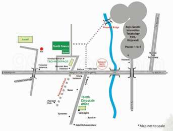 Teerth Realties Builders Teerth Towers Map - Sus , Pune Location Map