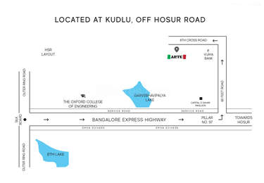 TG Developers TG Arte Map - Kudlu Gate, Bangalore Location Map