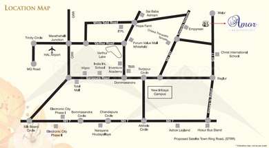 Tharakans Properties Tharakans Amor Map - Malur, Kolar Location Map