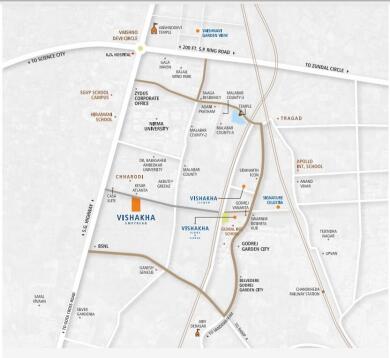The Brick Bond Realty The Brick Bond Vishakha Empyrean Map - Chharodi ...