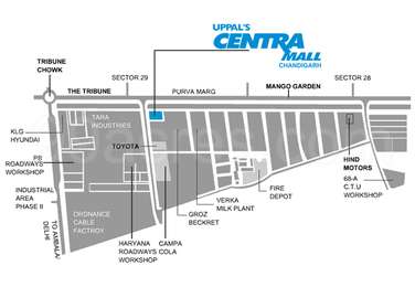 Uppal Builders Uppals Centra Mall Map - Industrial Area, Chandigarh ...