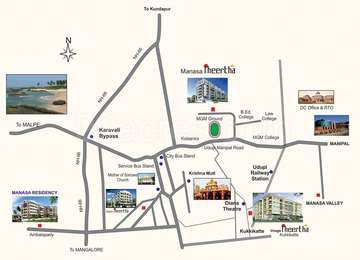 Theertha Group Theertha Image Towers Map - Kukkikatte, Udupi Location Map