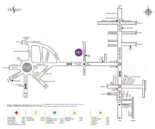 Tilakratan Realtors Tilakratan Elysium Map - Topsia, EM Bypass Location Map